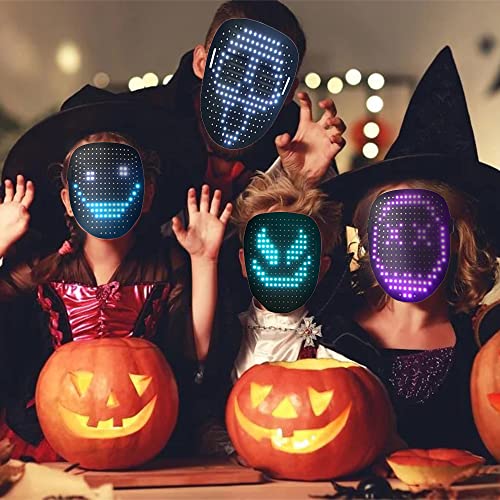 LED Mask - 2022 Upgraded Light up LED Face Changing Masks, with 50 ...