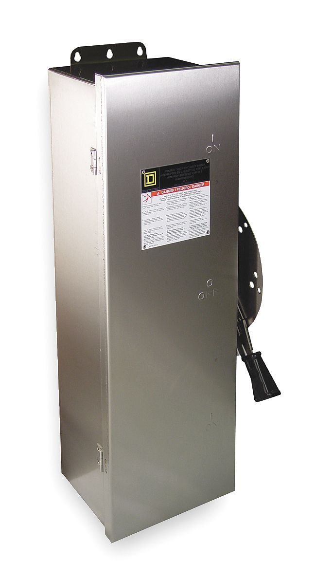 SQUARE D H221DS 30A 240V 1PH FUSED 30 AMP 2P NEMA 4X STAINLESS STEEL ...