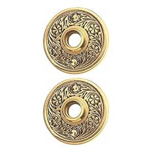 Pair Victorian Rosette Cast Antique Brass 2 7/16" | Renovator's Supply ...