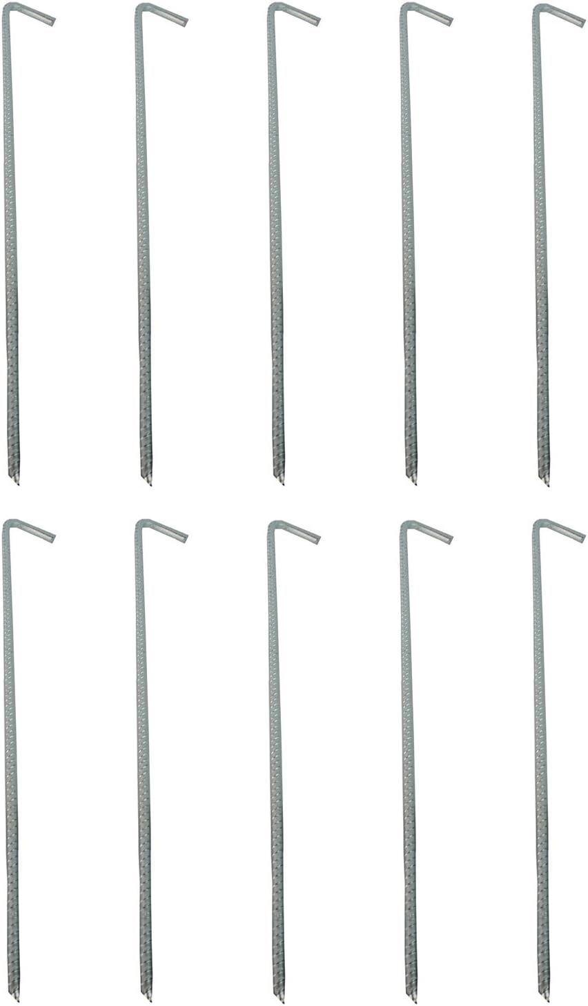 Savage Island 500mm x 8mm 10 Pack Galvanised Heavy Duty Steel Ground ...