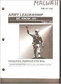 ARMY LEADERSHIP BE, KNOW, DO: U.S. Army: Amazon.com: Books