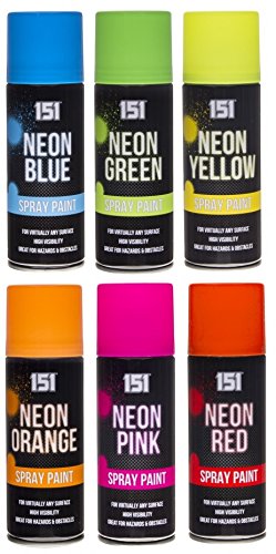 C 12 CANS OF FLUORESCENT NEON spray can paint 200ML Graffiti (Banksey ...