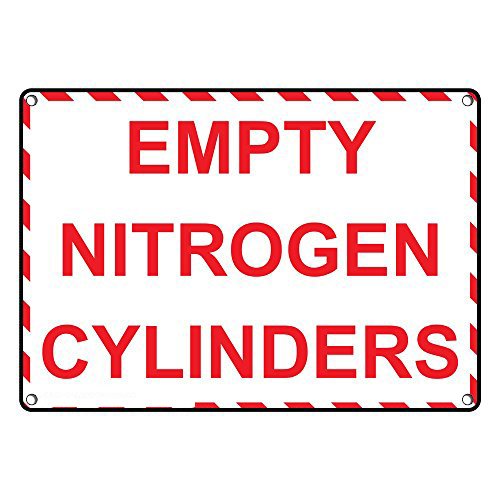 Amazon.com: Weatherproof Plastic Empty Nitrogen Cylinders Sign with ...