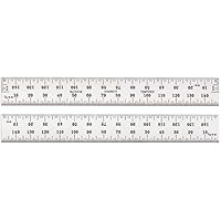 Starrett Spring Tempered Steel Rule with Satin Chrome Finish and ...