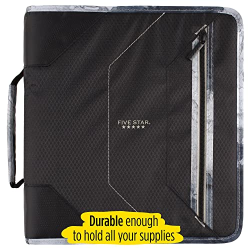 Five Star Zipper Binder, 2 Inch 3-Ring Binder With Removable File ...
