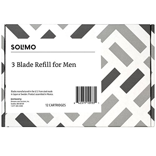 Купить Solimo 3-Blade Razors for Men в интернет-магазине Amazon с ...