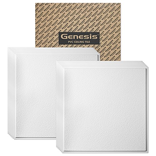 Buy Genesis Stucco Pro Revealed Edge White 2x2 Ceiling Tiles 3 mm thick ...