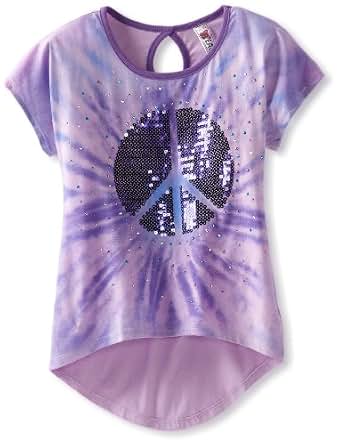 Amazon.com: Beautees Big Girls' Peace Tie Dye Top: Fashion T Shirts ...