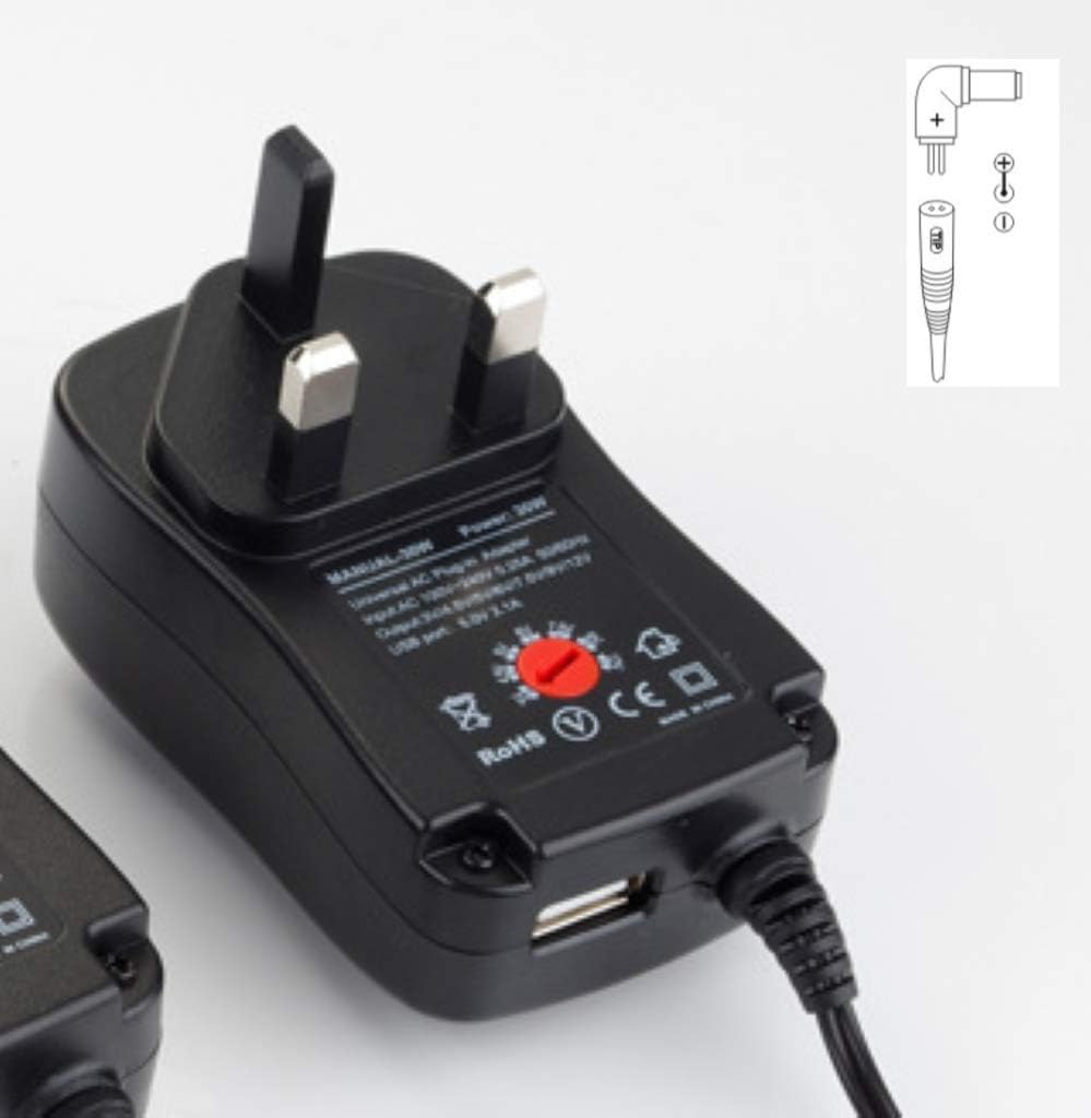 30W Universal Multi Voltage AC to DC Power Adaptor 100-240AC to 3,4.5,5 ...
