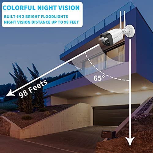 {Dual Antennas Wireless Enhanced & 2K 3.0MP} AI Detected Outdoor Wireless Security Camera (2pcs ...