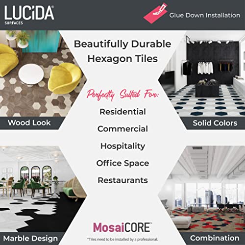 Lucida Surfaces Luxury Vinyl Floor Tiles | Glue Down Adhesive Flooring ...
