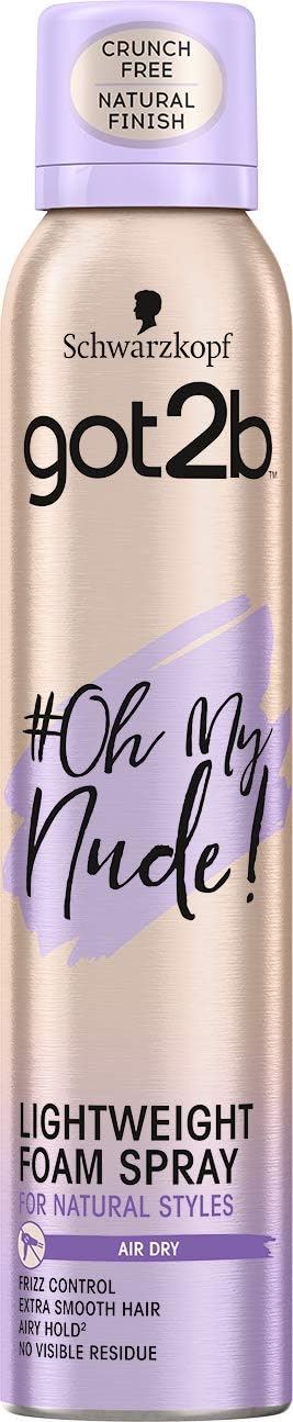 Schwarzkopf got2b Air Dry Foam Spray #Oh My Nude! 200ml – Pack of 6 ...