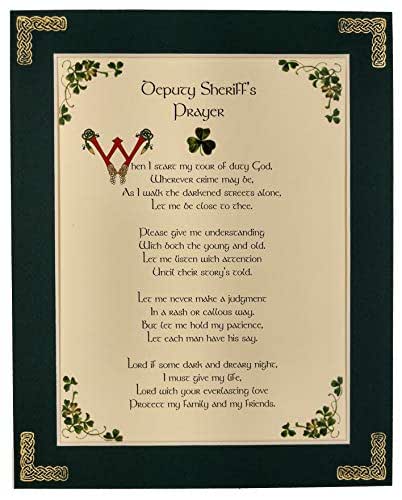 Amazon.com: Deputy Sheriff's Prayer - 8x10 Print with Green Matting ...