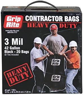 Grip Rite Prime Guard GRHDCBAG20 Grip Rite Heavy Duty 3 Mil Black ...