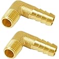 Amazon.com: Joywayus Brass Hose Fitting, 45 Degree Elbow, 1/2" Barb x 1/4" NPT Male Pipe Water ...