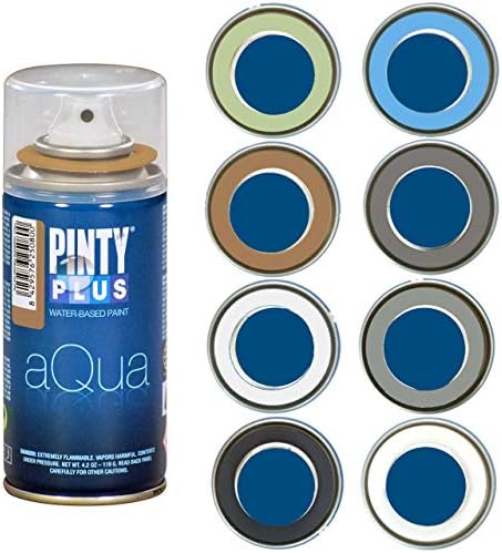 Pintyplus Aqua Spray Paint - Set of 8 Water Based Mini Spray Paint Cans ...