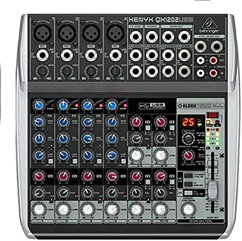 Behringer QX1202USB Xenyx Premium 12 Input 2 Bus Mixer with Audio ...