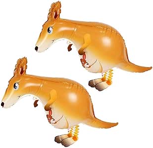 Amazon.com: 2pcs Kangaroo Foil Balloons Walking Animal Balloons Mylar ...