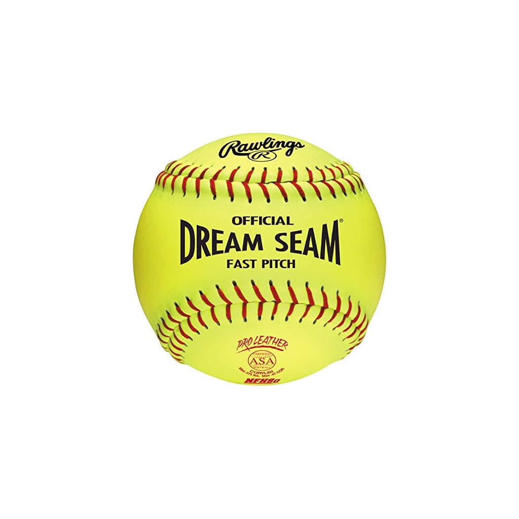 Rawlings C12RYLAH Official ASA Dream Seam Fastpitch Softballs Yellow rawlings-c12rylah-official-asa-dream-seam-fastpitch-softballs-yellow