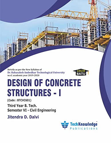 Buy Design of Concrete Structures - I For BATU Civil Engineering Sem 6 ...