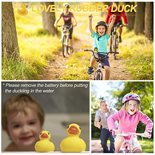 2 Pack Duck Bike Bell, Shining Duck Bicycle Horn Rubber Duck Handlebar ...
