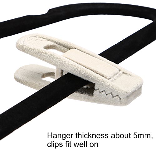Corodo Velvet Hangers Clips, 20 Pack Ivory Pants Hanger Velvet Clips ...