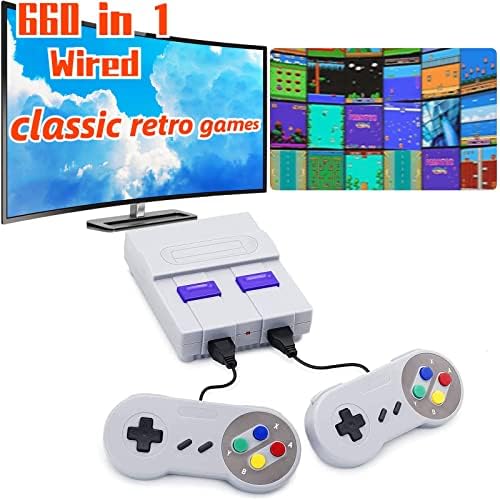 Super Retro Game Console,Classic Mini Console with Built-in 660 Video ...