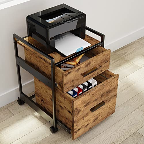 Eureka Ergonomic File Cabinet 2 Drawers Rolling File Cabinet With Bag For Home Office Under