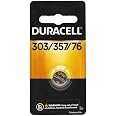 Amazon.com: Duracell 303/357/76 Silver Oxide Button Battery, 1 Count ...
