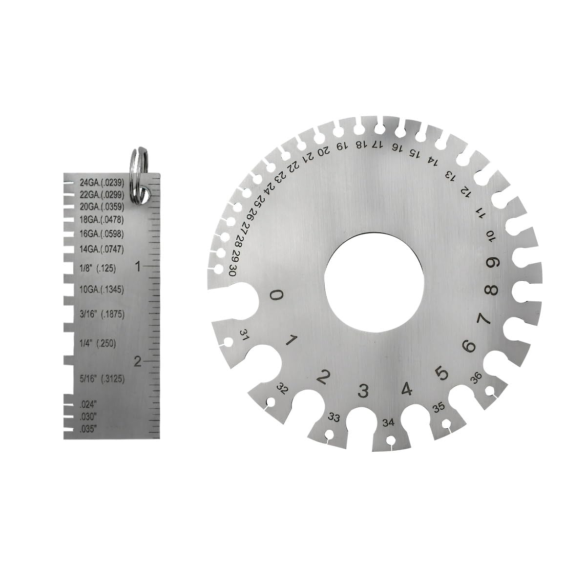 Mua 2 Pack Wire Metal Sheet Thickness Gauge Stainless Steel Welding ...