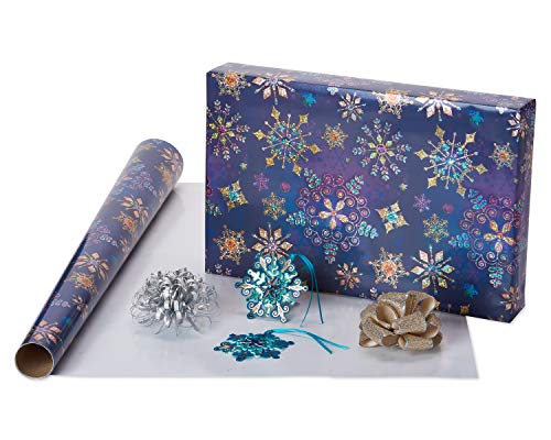 Papyrus Christmas Wrapping Paper Kit with Gridlines, Bows and Gift Tags ...