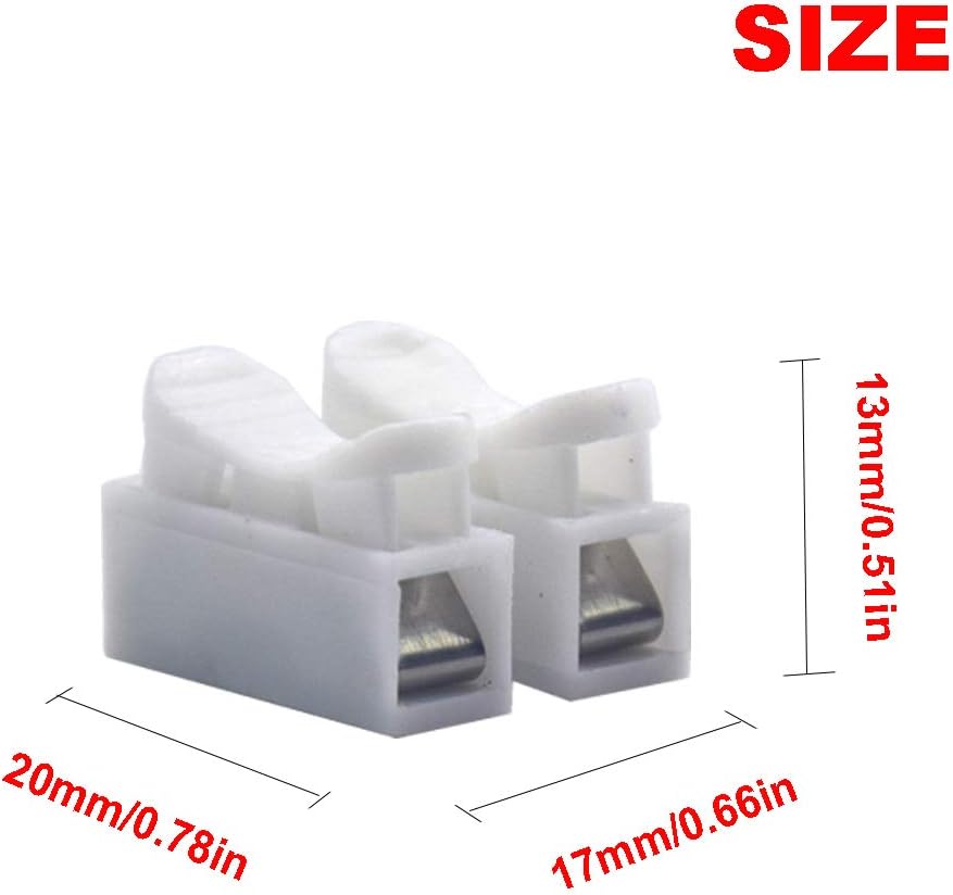 Yosawo 65 Pieces 2P Spring Wire Connectors,Electrical Cable Clamp ...