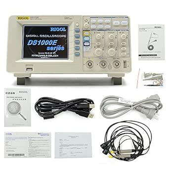 Rigol DS1102E 100MHz Digital Oscilloscope, Dual Analog Channels, 1 GSa/s Sampling, USB Storage ...