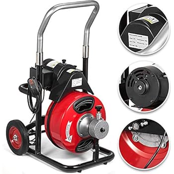 VEVOR 100 Ft x 3/8 Inch Electric Drain Auger Best fit 1"(25mm) to 4 ...