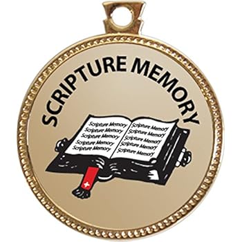 Amazon.com: Scripture Memory Bible Memory Award, 1 inch dia Gold Pin ...