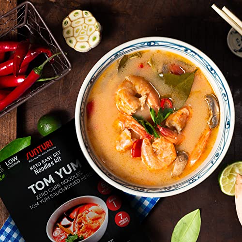 Sunturi Keto Tom yum Instant Noodles, Low Carb Keto Noodles soup, Tom ...