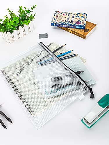 SMARTAKE 14-Pack 3 Sizes Zipper Mesh Pouches, Waterproof File Bags ...