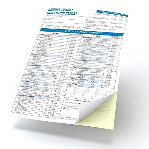 GotSafety's Annual Vehicle Inspection Report Forms - 3-Ply Carbonless ...