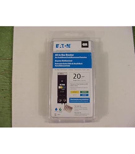 Eaton BRP120DF Eaton BR Dual Function AF/GF Circuit Breaker - 1P 20A ...