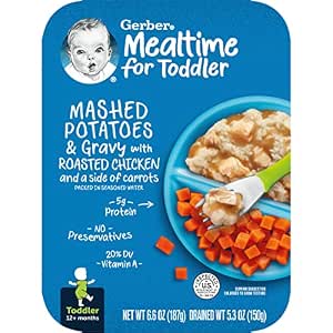 Amazon.com: Gerber Graduates Lil Entrees Mashed Potatoes and Gravy with ...
