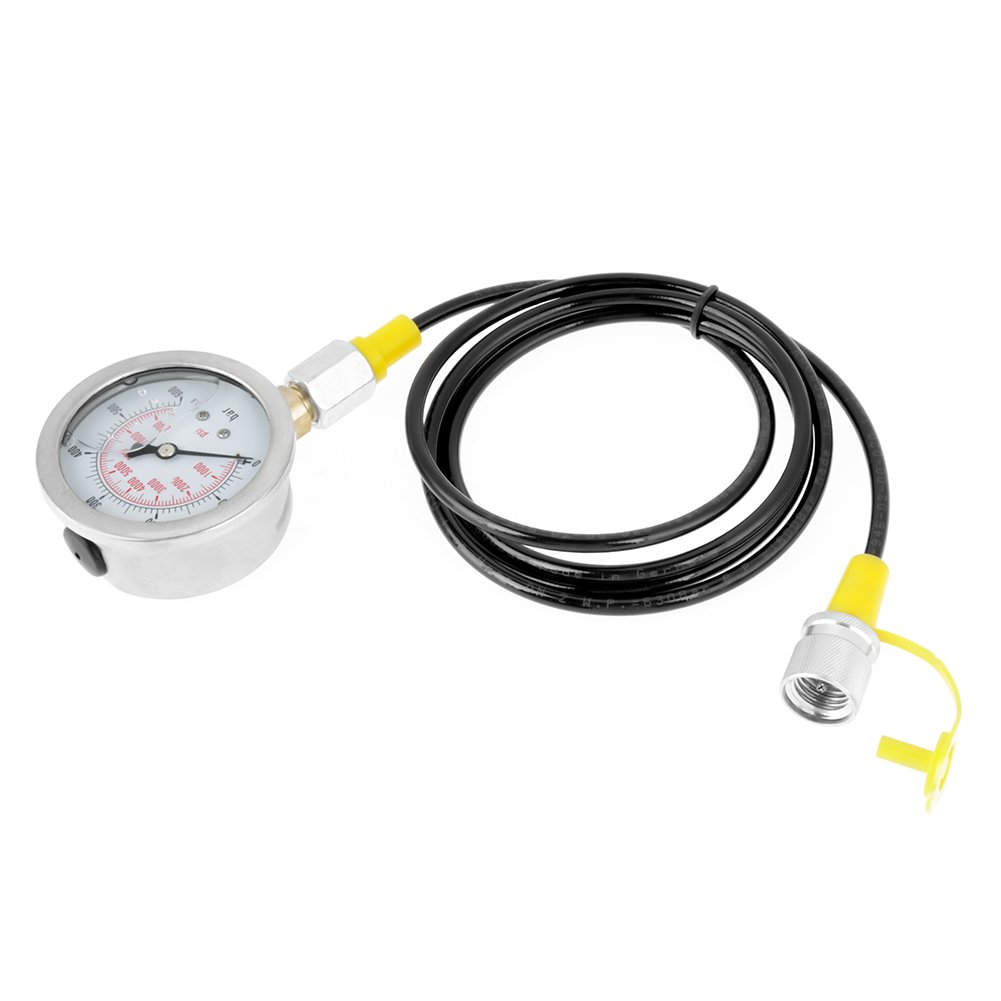 Hydraulic Hose with Gauge 0~600 BAR / 0~8500 PSI Dial Pressure Gauge ...
