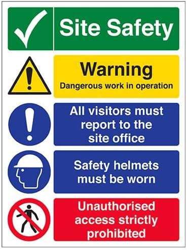 VSafety Multi Hazard Site Safety Site Tick Warning Sign – Portrait ...