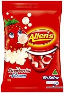 Allens Strawberries and Cream Sweets from Australia: Amazon.co.uk: Grocery