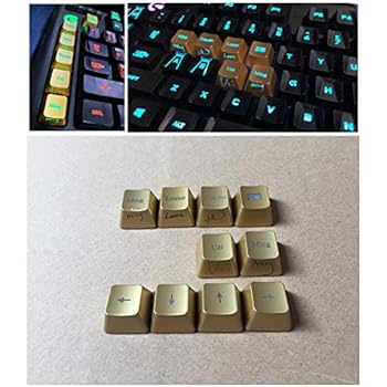 Amazon.com: 10 Keys Backlit Keycap Key Cap for Logitech G910 G810 G413 ...