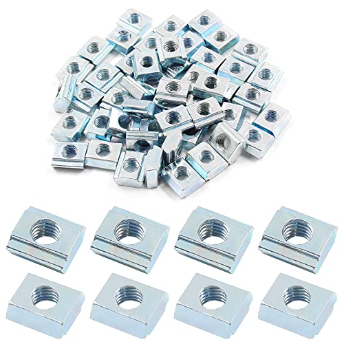 100Pcs 20 Series Sliding T Nuts M5 Thread, Slide in Hammer Head T Nut T-Slot Slide Nuts for 2020 ...