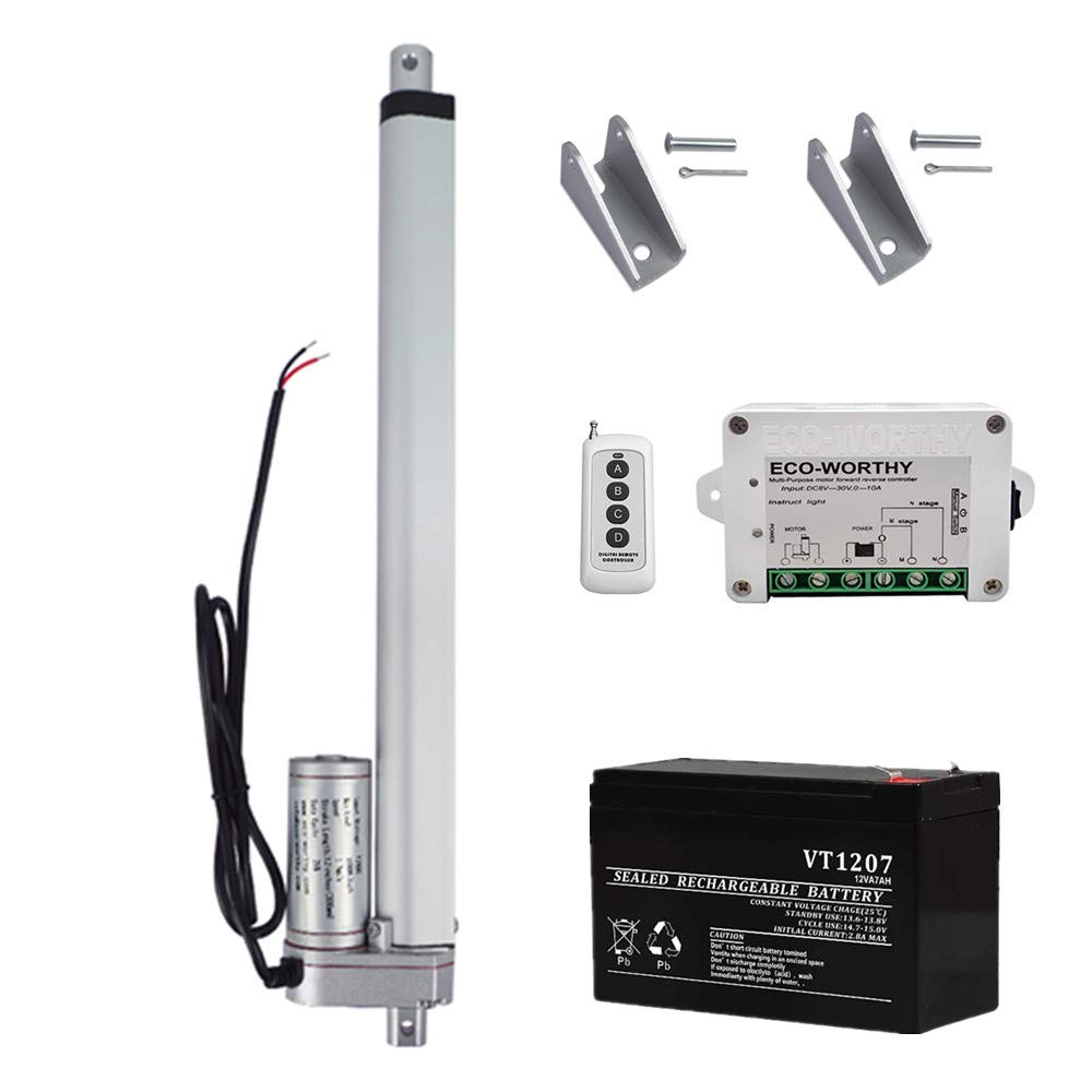 Wireless Remote Controller Kit ECO-WORTHY 4 Inch Linear Actuator Motor ...