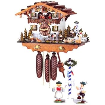 Amazon.com: Kassel™ Cuckoo Clock with Multiple Moving Figures: Home ...
