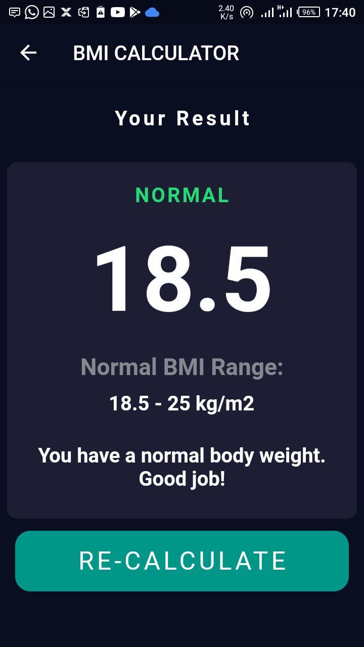 Smart bmi calculator - garrykin