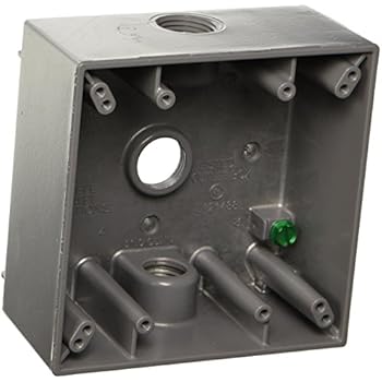 Hubbell-Bell PDB77550GY Weatherproof Box with 1/2-Inch or 3/4-Inch ...