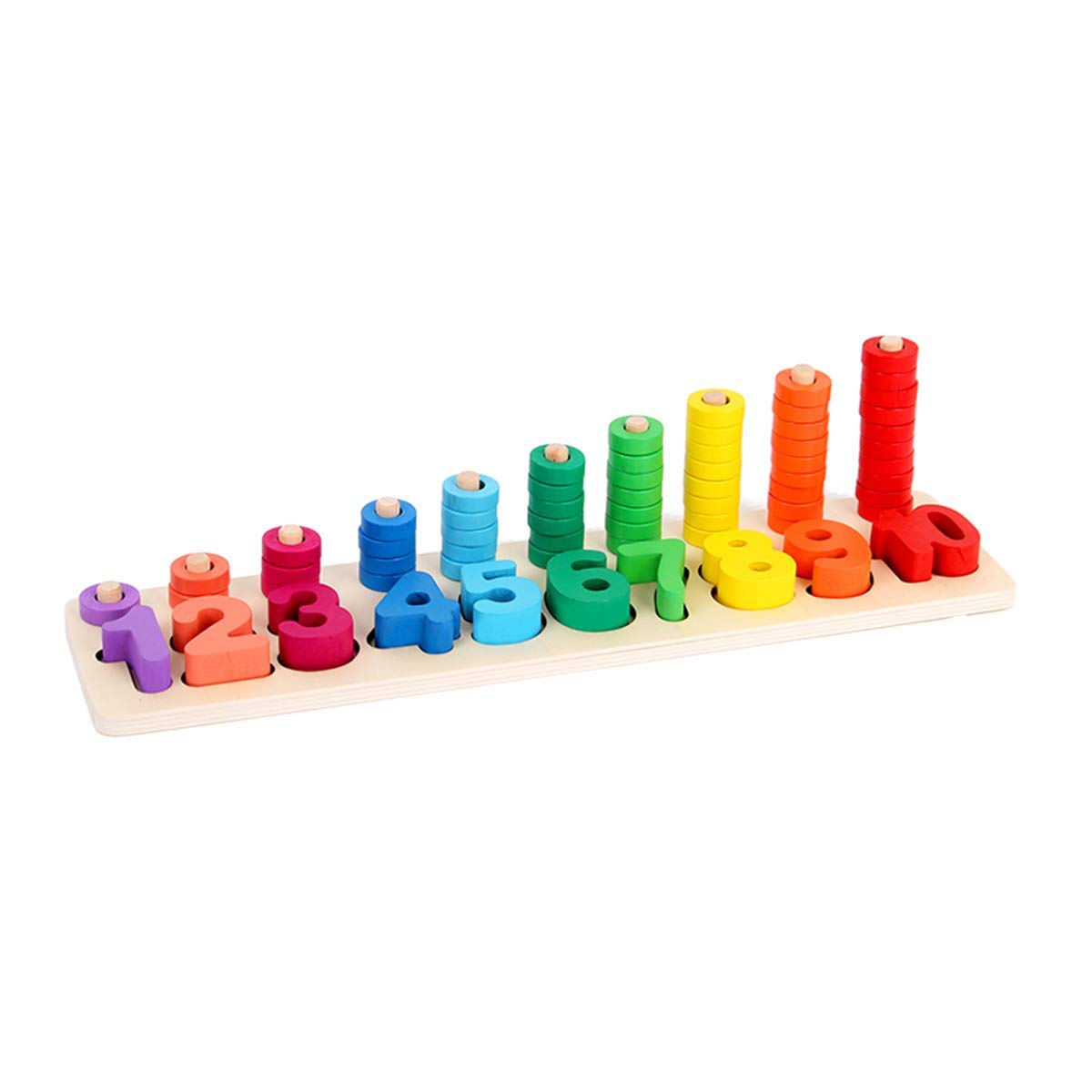 Mua KangRuiZhe Montessori Wood Blocks Sorting Puzzle Sorter Stacker ...
